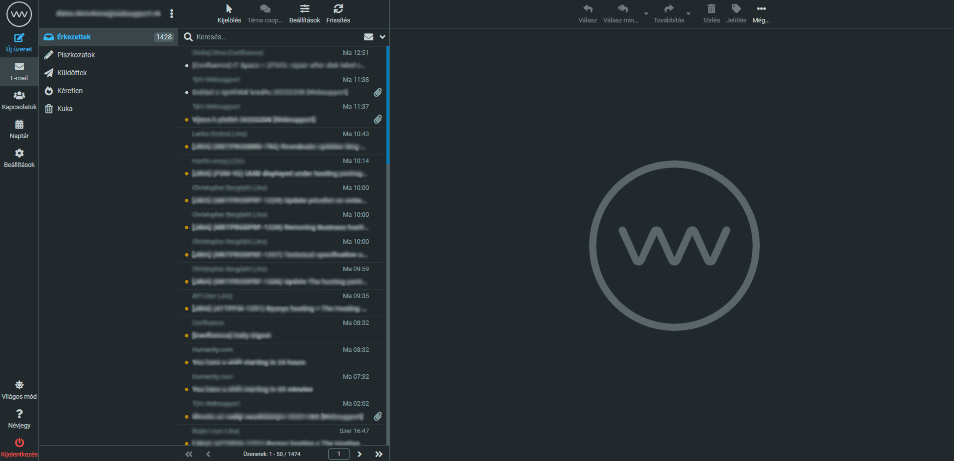 Ismertető a WebMail legújabbanelérhető funkcióiról és dizájnelemeiről ...